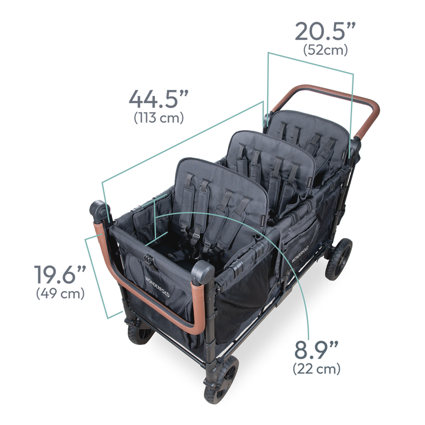 W6 Luxe Pro Kids 6 Seater Pro WonderFold Stroller Wagon – WONDERFOLD